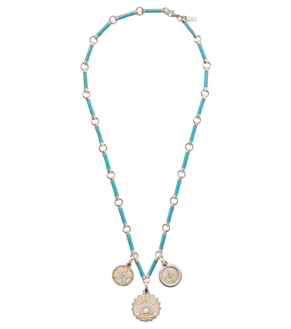FoundRae New Beginnings 18kt gold necklace with diamonds Foundrae