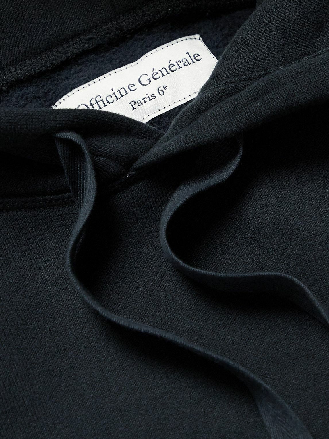Officine Générale - Octave Fleece-Back Cotton-Blend Jersey Hoodie ...