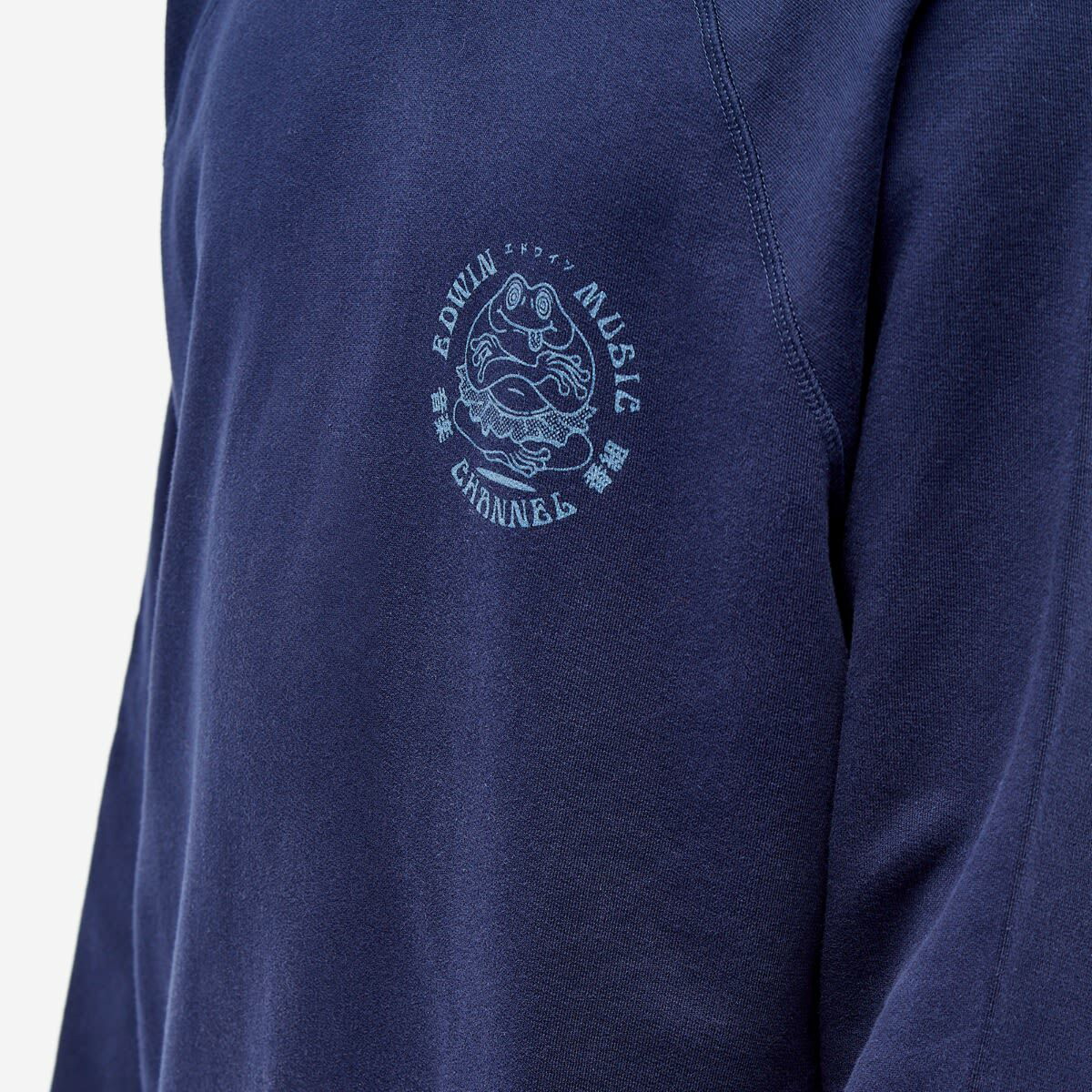 Edwin Men's Music Channel Crew Sweat in Maritime Blue Edwin