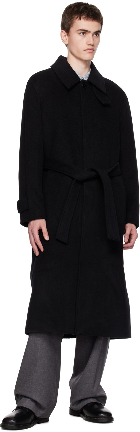 Dunst Black Button Coat