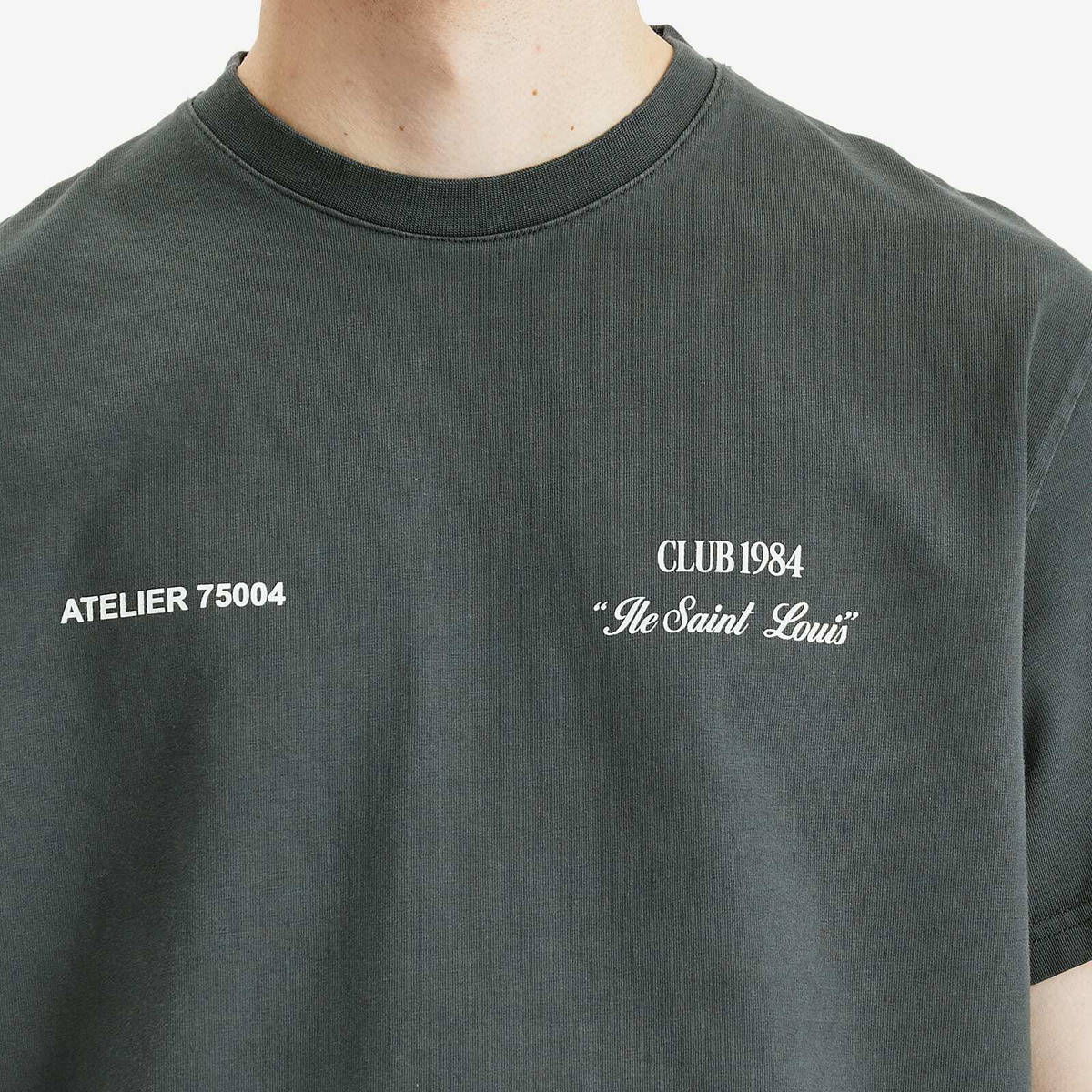 Club 1984 Men's Signature T-Shirt in Washed Grey Club 1984