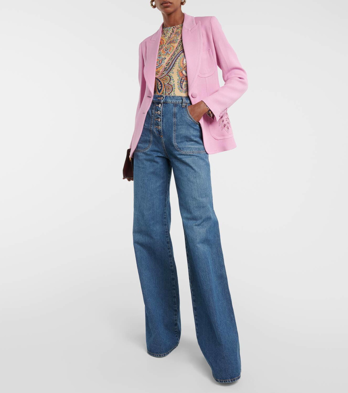 Etro Embroidered flared jeans Etro