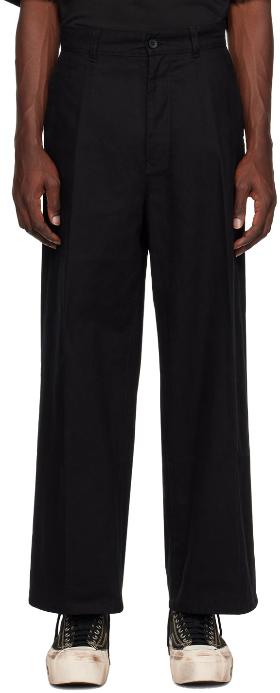 Incotex Red x FACETASM Black Wide Leg Trousers