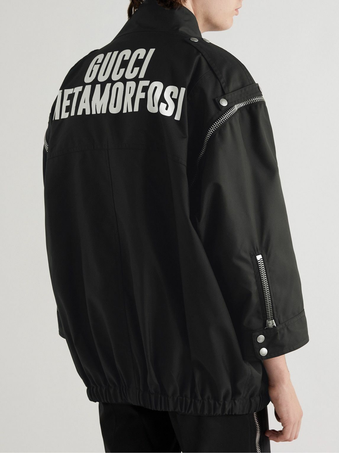 GUCCI - Zip-Embellished Shell Jacket - Black Gucci