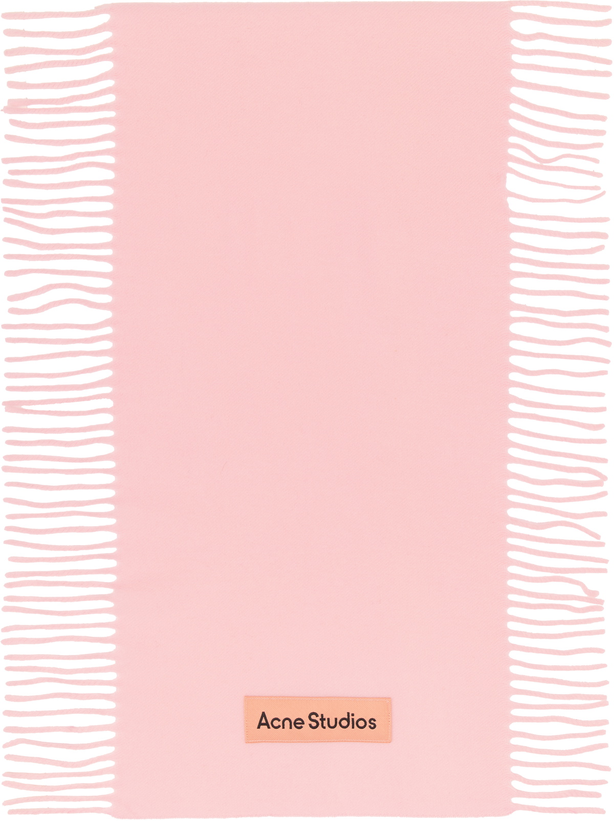 Acne Studios Pink Fringe Wool Scarf Acne Studios