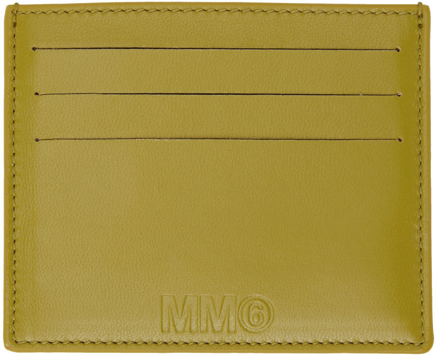 MM6 Maison Margiela Green Portofino Card Holder MM6 Maison Margiela