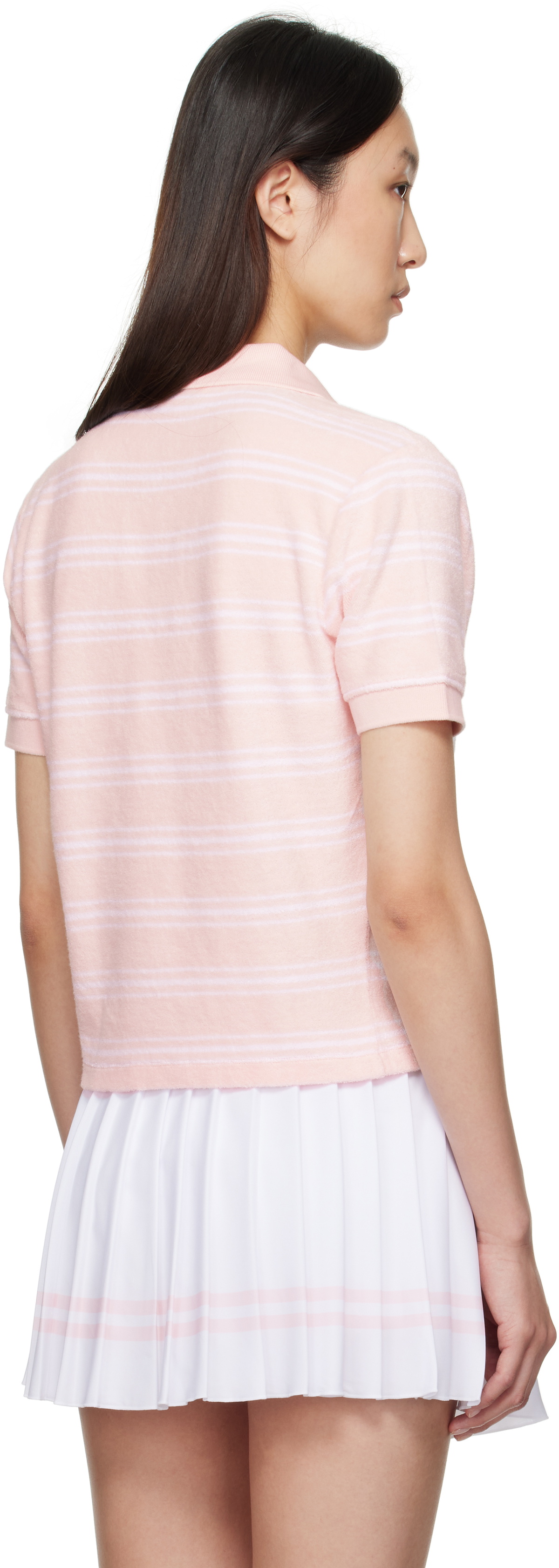 Sporty & Rich Pink 'SRC' Terry Polo Sporty & Rich