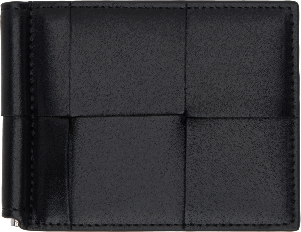 Bottega Veneta Black Cassette Bill Clip Wallet Bottega Veneta