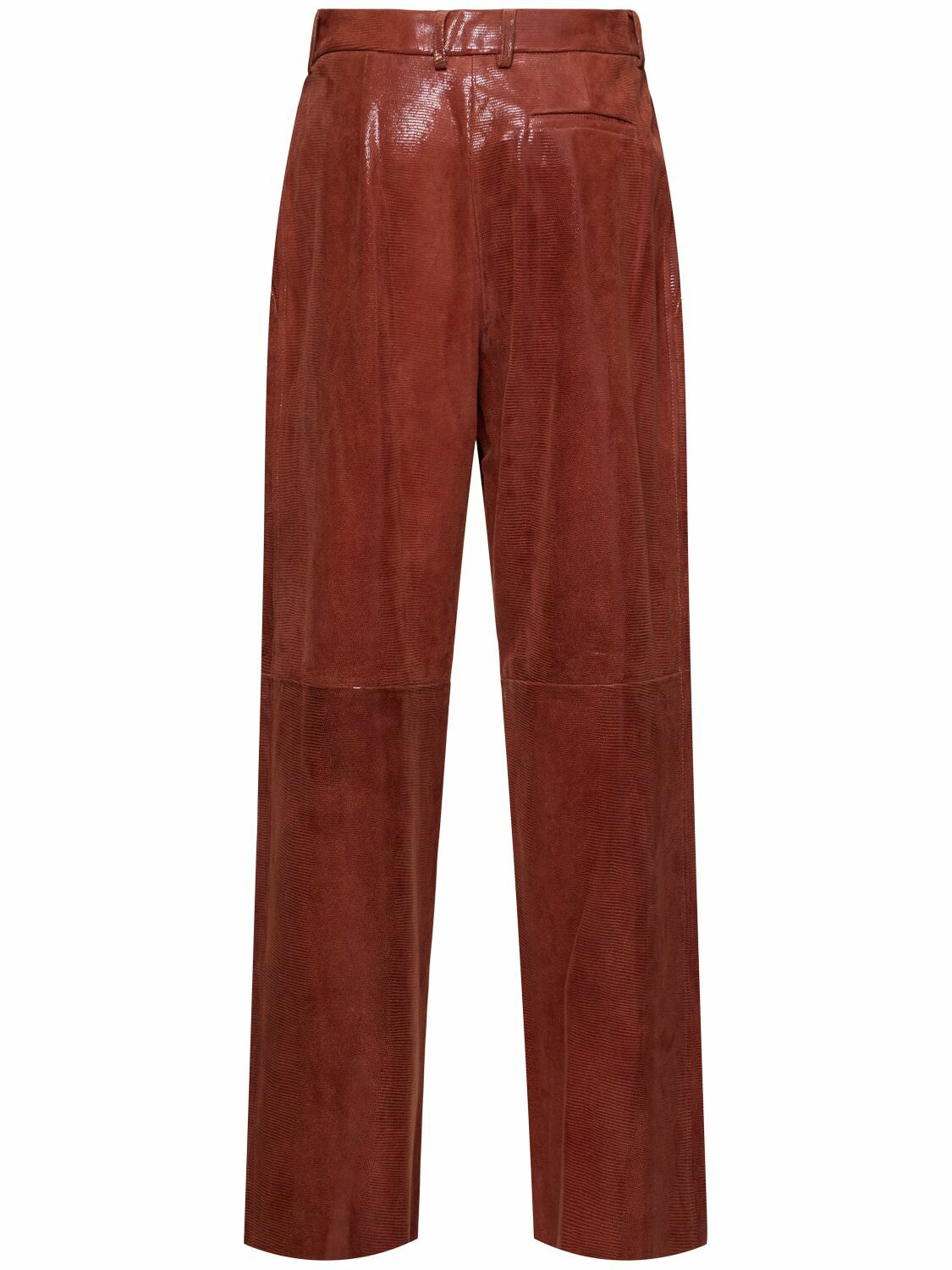 FORTE_FORTE Lizard Print Leather Cargo Pants Forte Forte