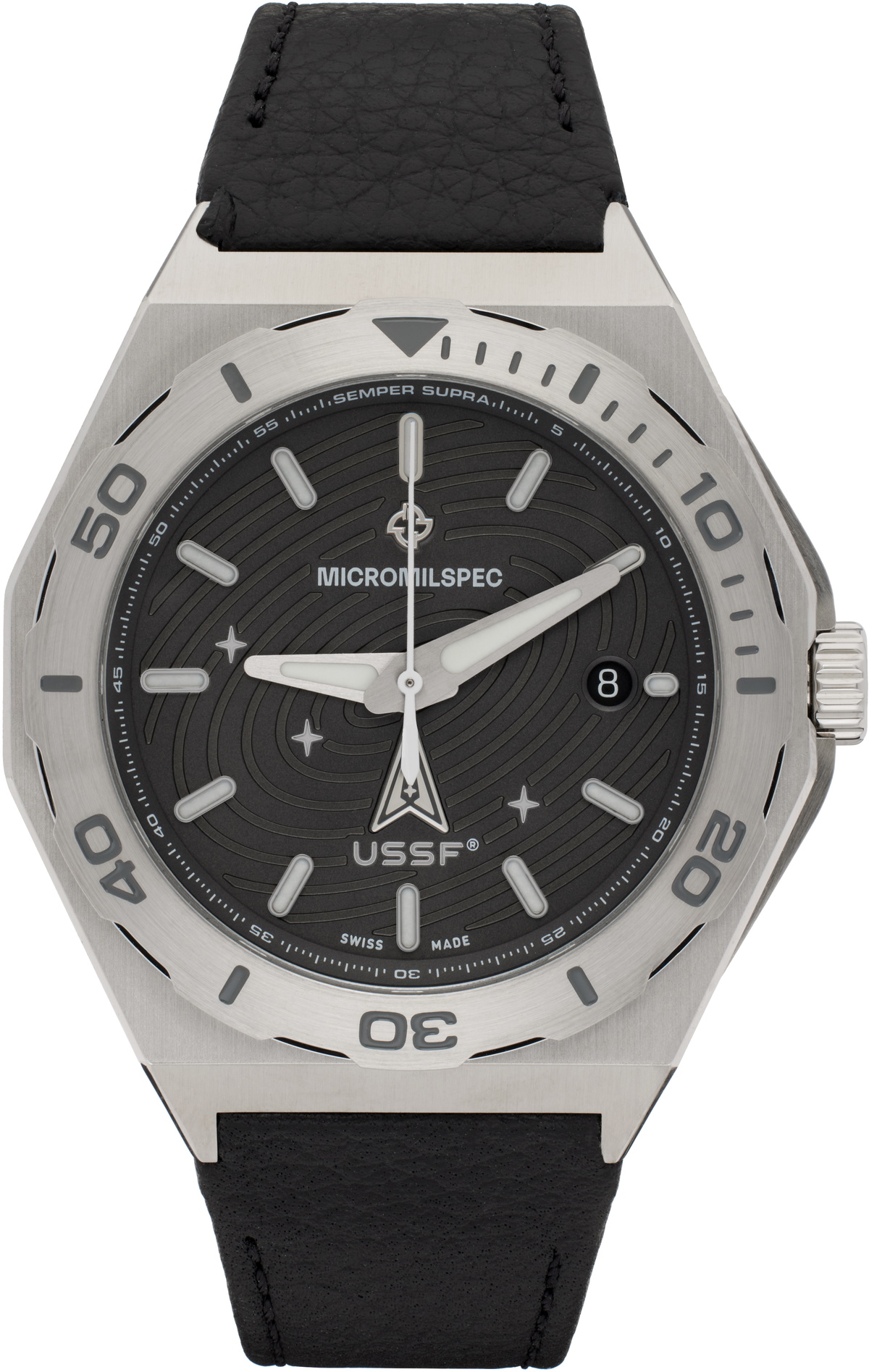MICROMILSPEC Silver & Black USSF Edition Space Force Watch