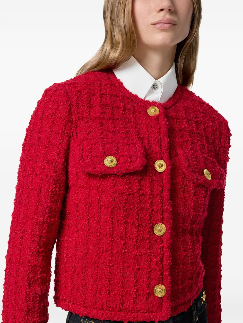 VERSACE - Wool Tweed Jacket Versace