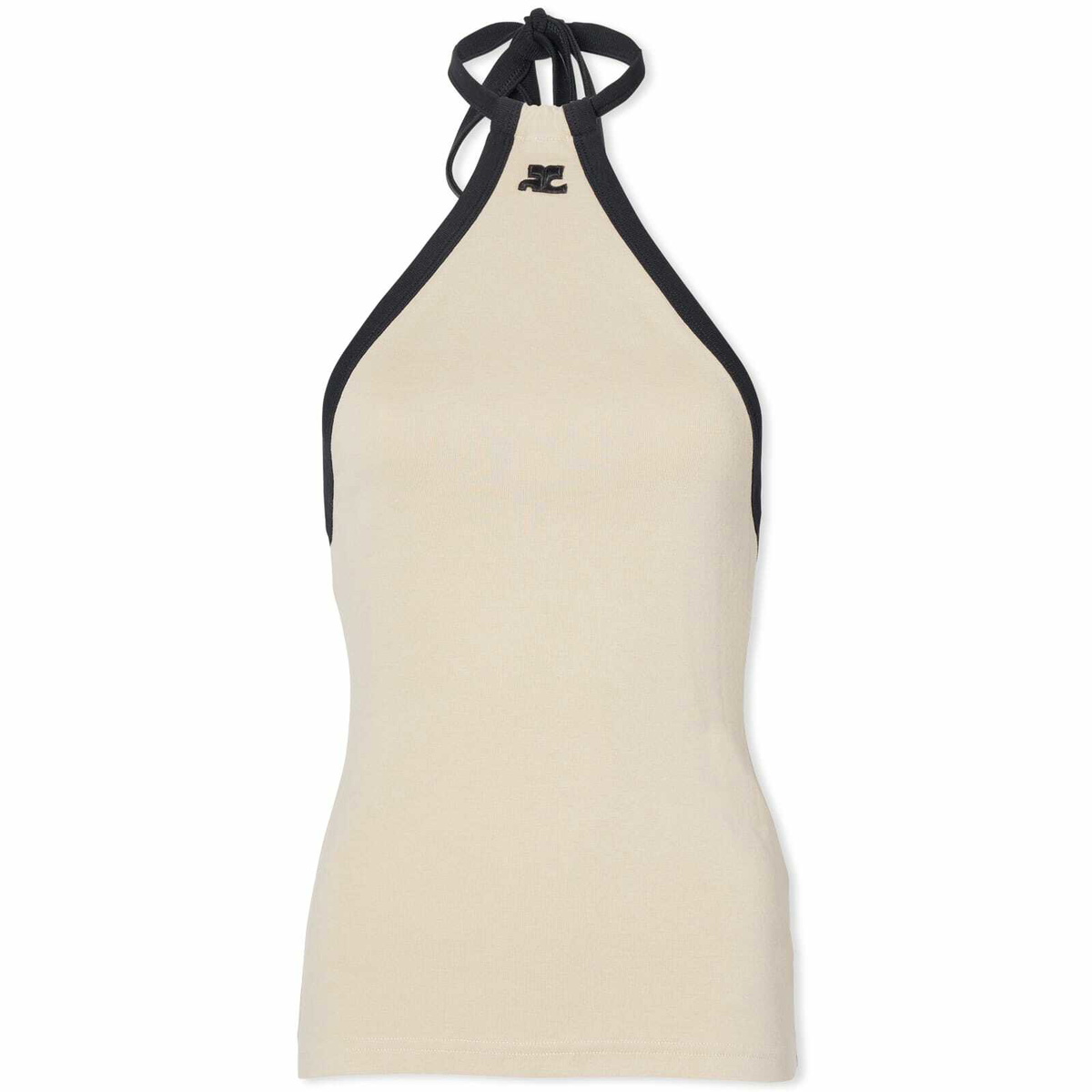 Courreges Women's Courrèges Choker Contrast Top in Sand Courreges