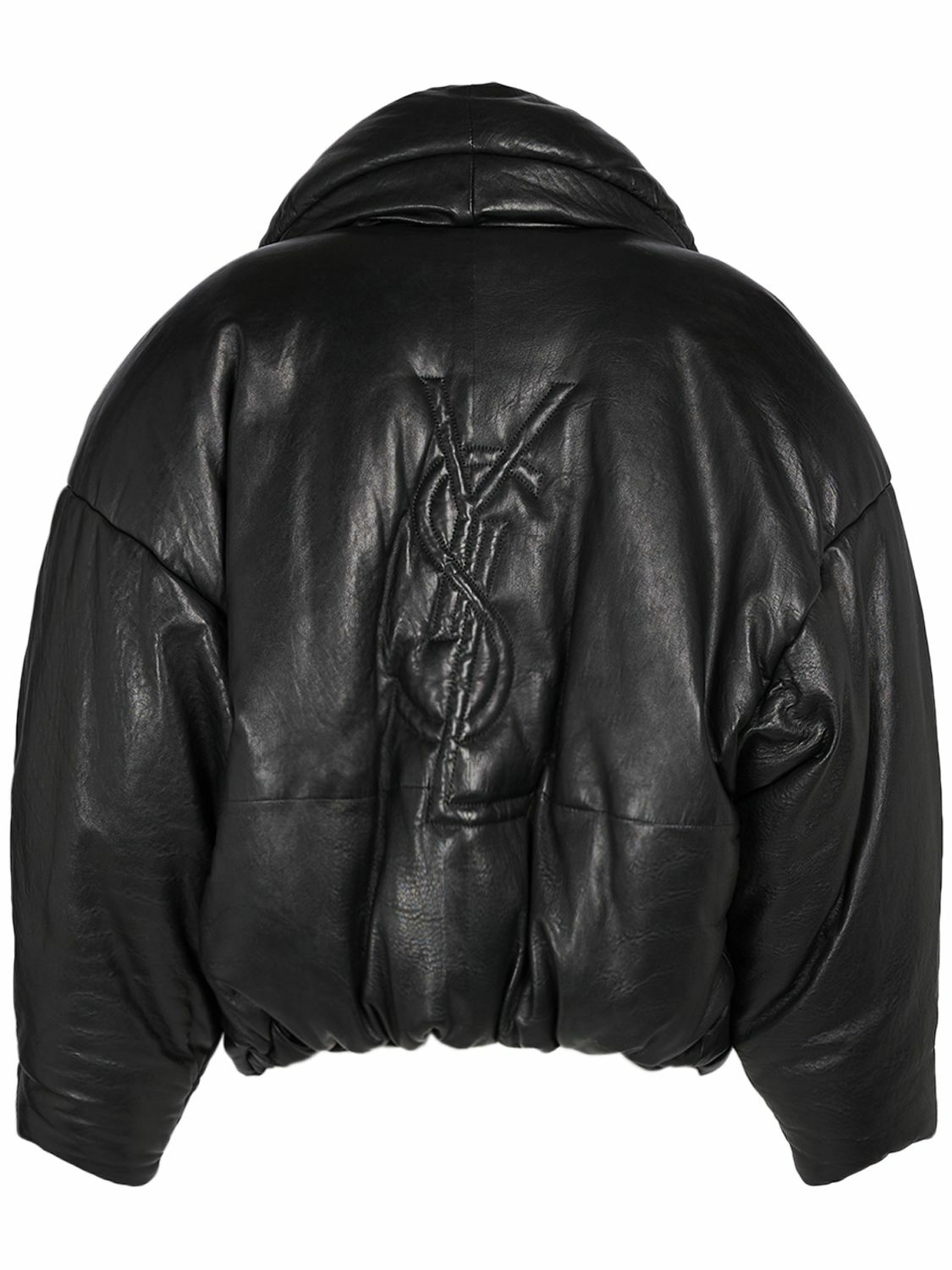 SAINT LAURENT - Casual Leather Bomber Jacket Saint Laurent
