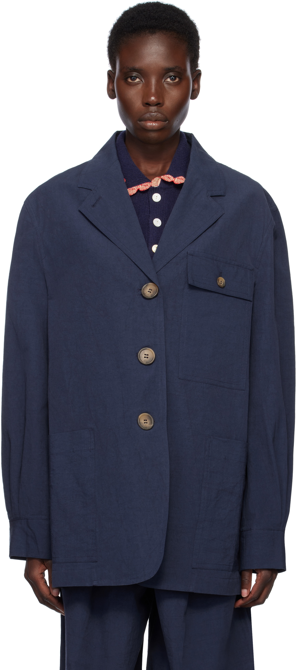 Caro Editions Navy Frederik Jacket Caro Editions