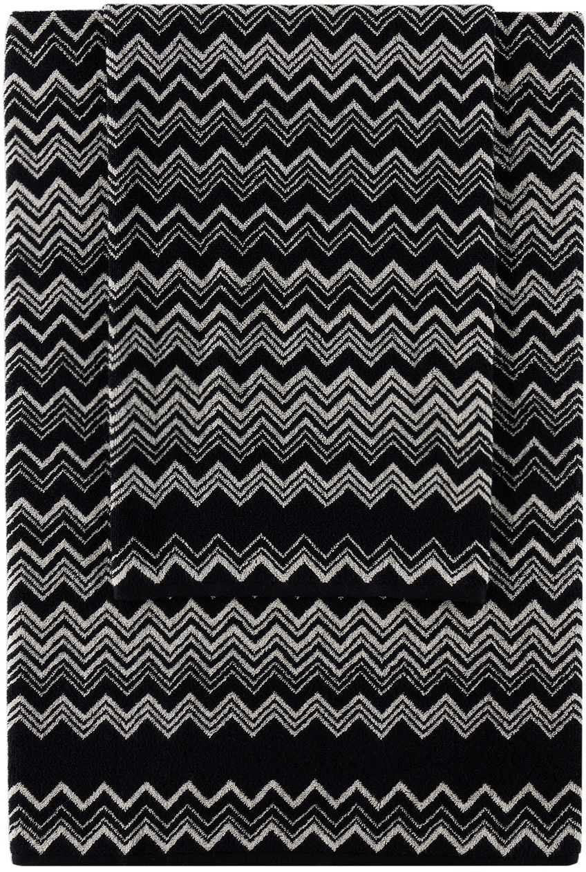 Missoni Black & White Keith Two-Piece Towel Set Missoni