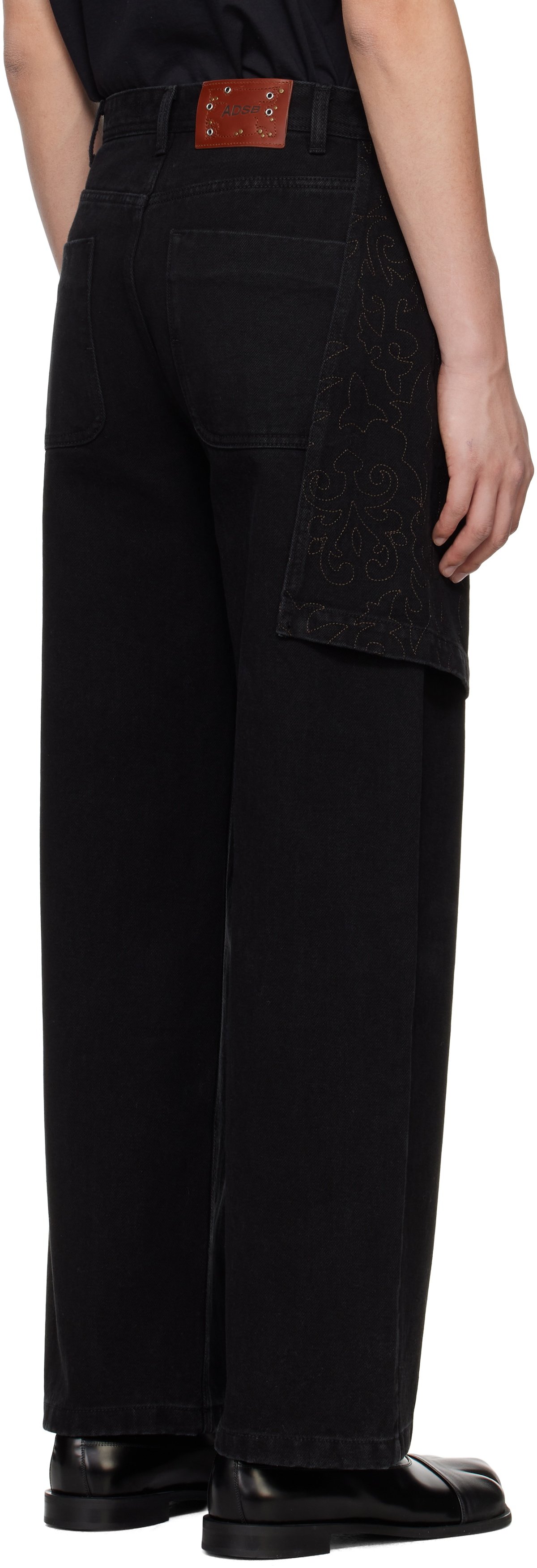 Andersson Bell Black Embroidery Wrap Jeans Andersson Bell