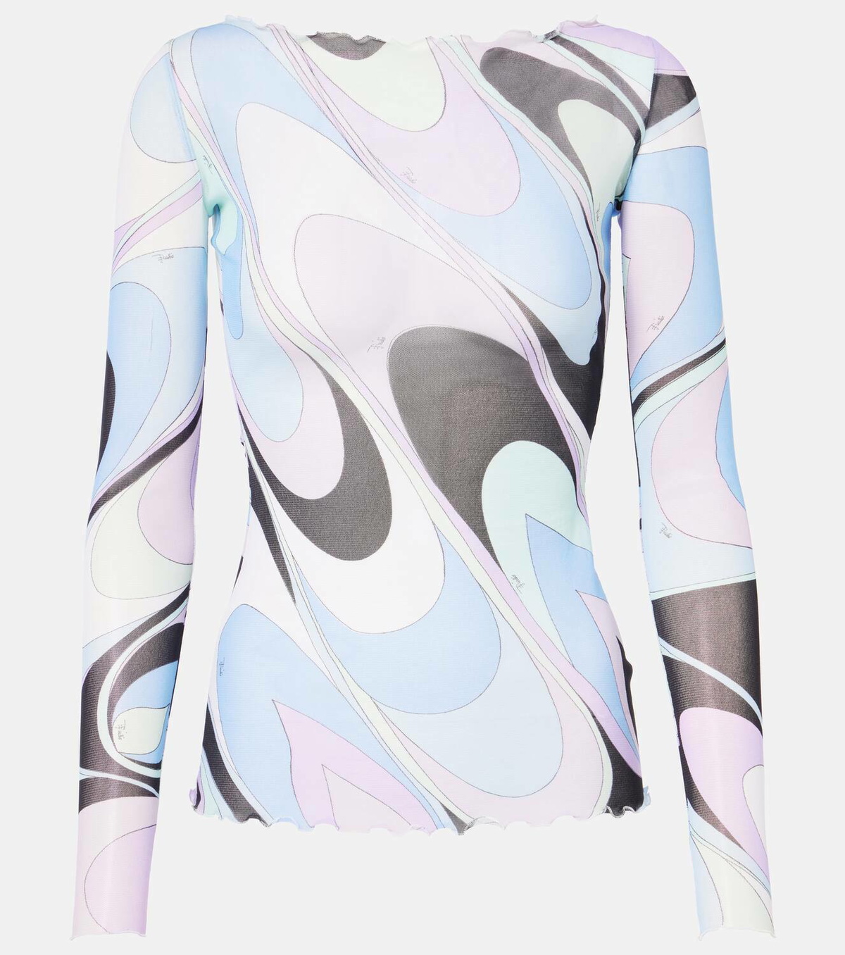 Pucci Printed tulle top Emilio Pucci