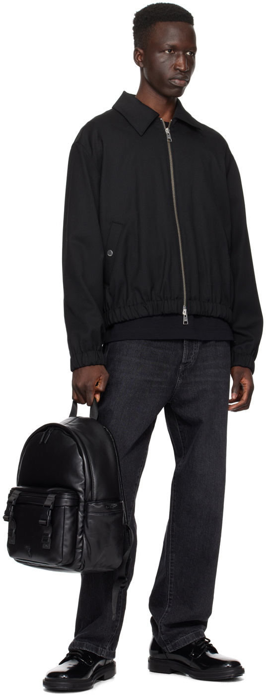 AMI Paris Black Ami de Coeur Backpack AMI