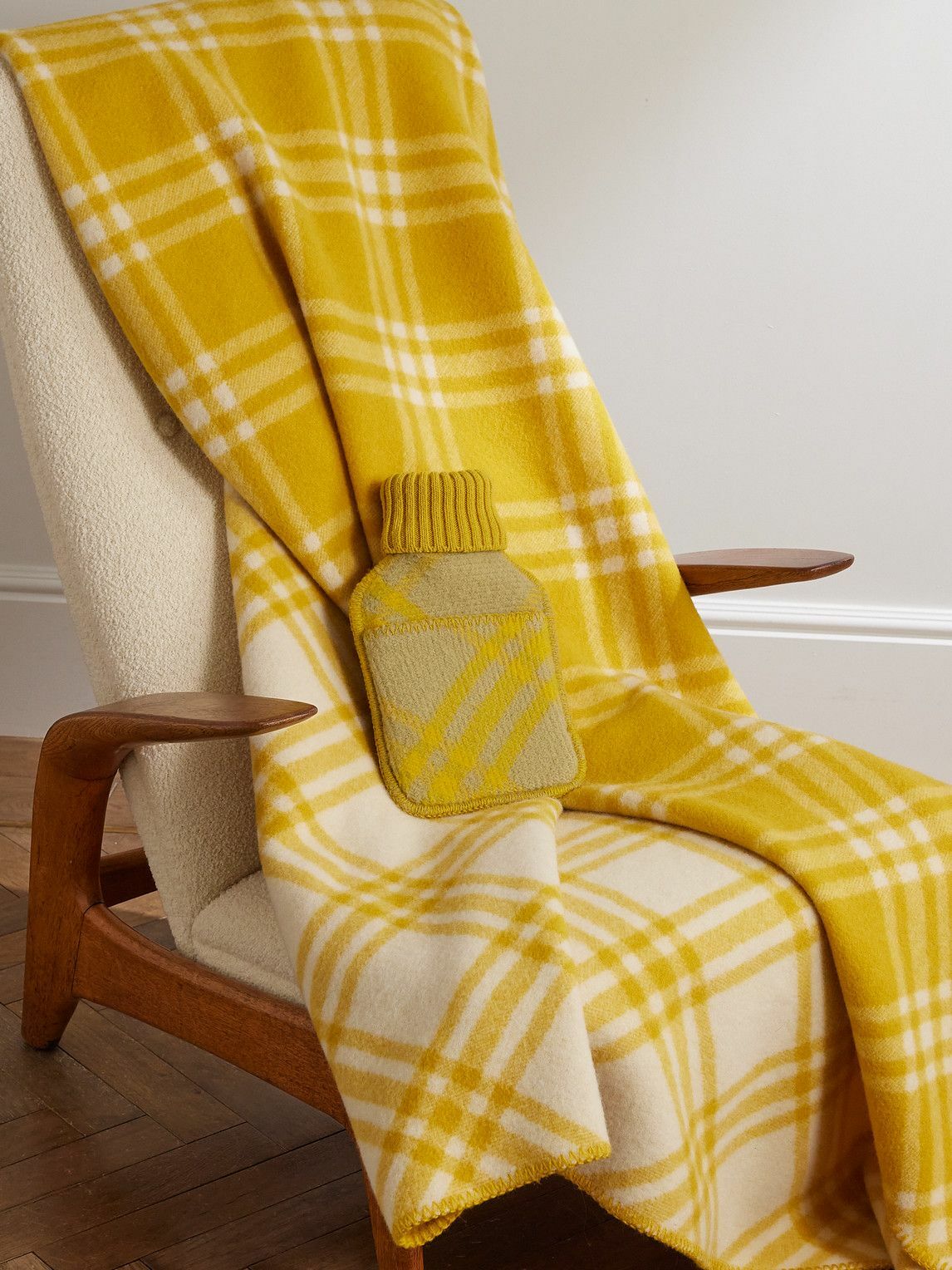 Burberry - Hot Water Bottle and Checked Cashmere-Blend Cover Burberry