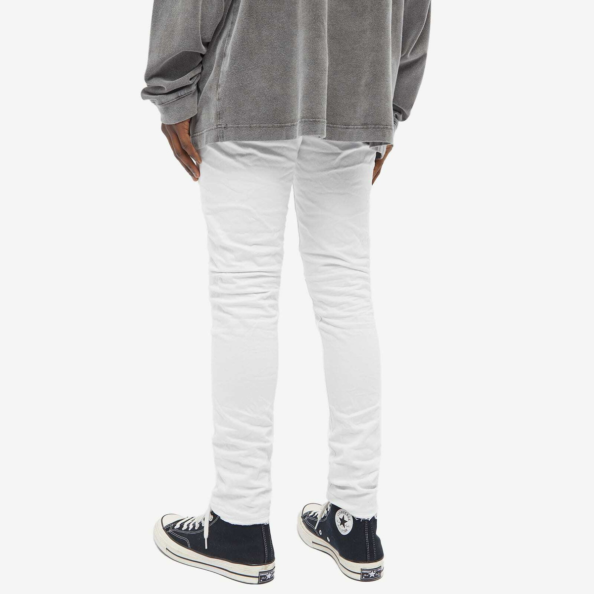Purple Brand Men's Skinny Jean in Optic White Purple Brand