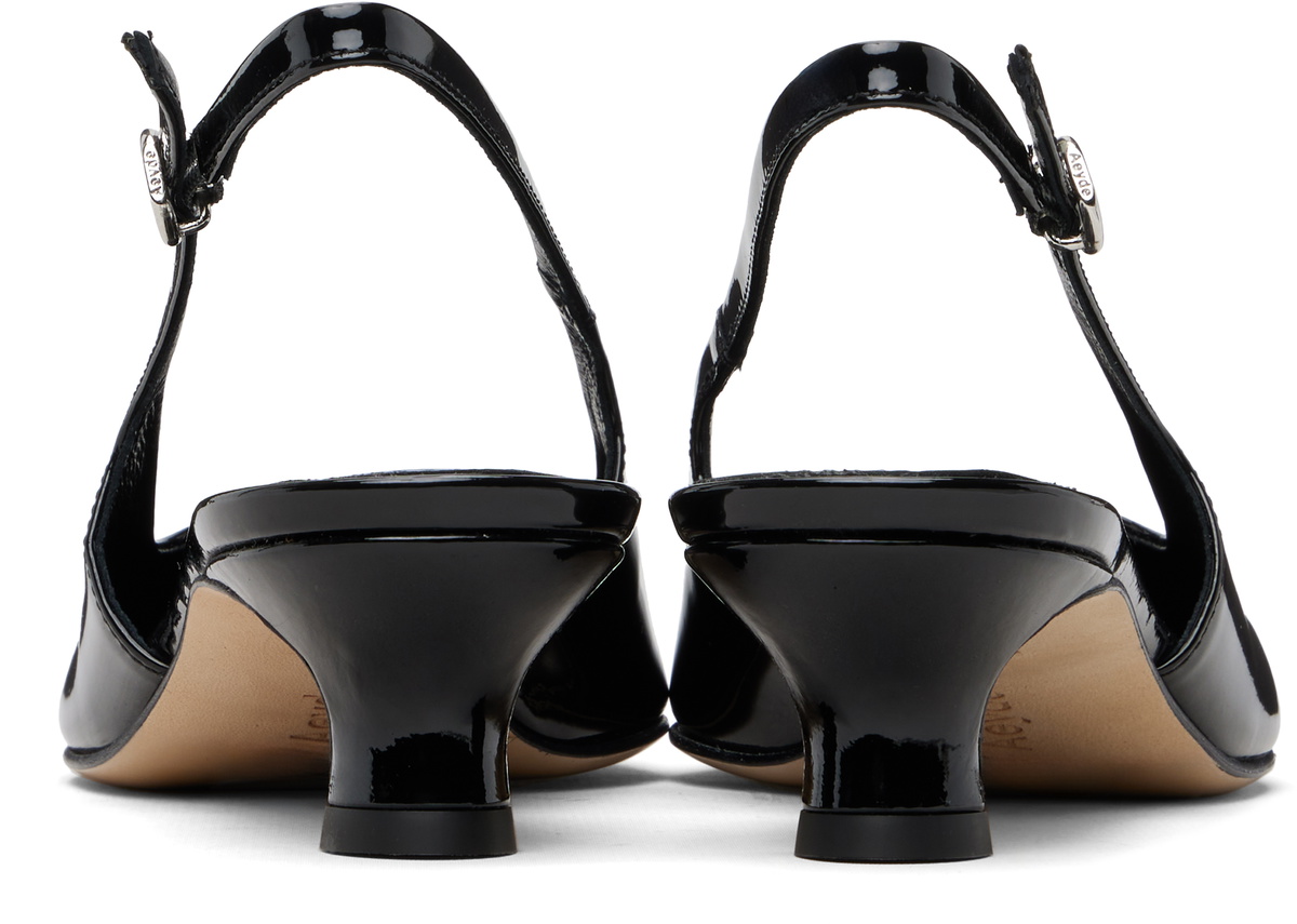 Aeyde Black Catrina Patent Leather Heels Aeyde
