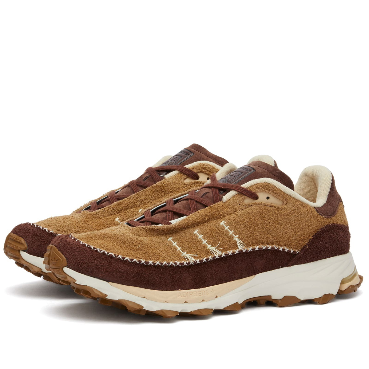 END. X Adidas Mocaturf 'Flyfishing' Sneakers in Sand/Chalk White adidas
