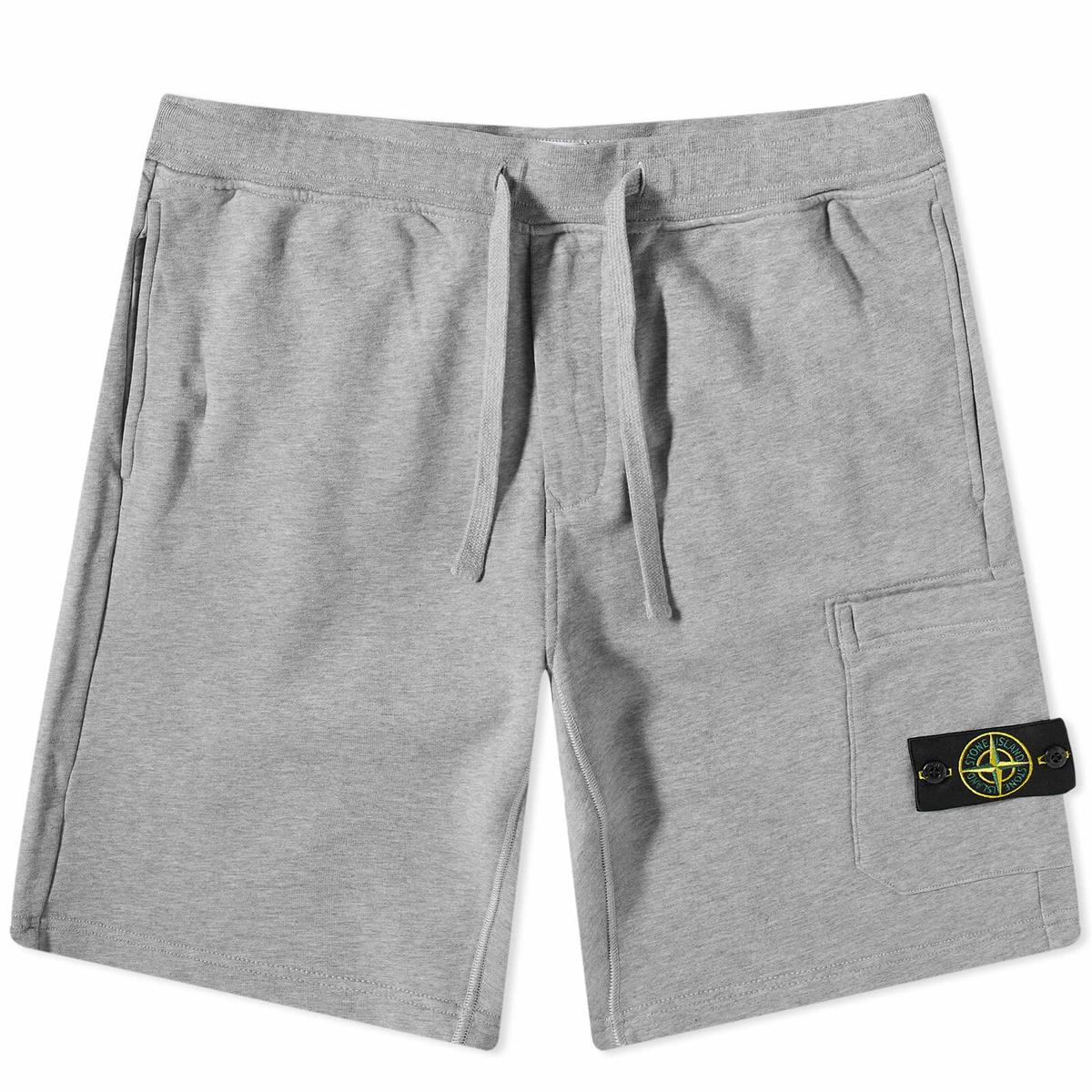 Stone Island Men's Garment Dyed Sweat Short in Grey Marl Stone Island