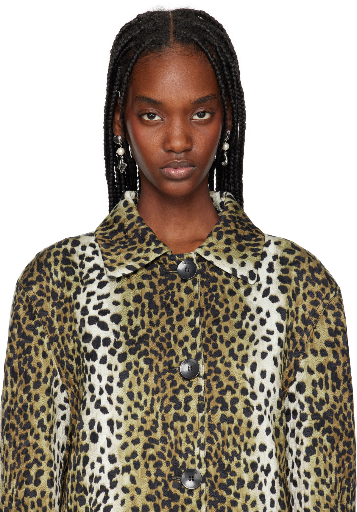 Marc Jacobs Silver 'The MJ Balloon Pearl' Earrings Marc Jacobs