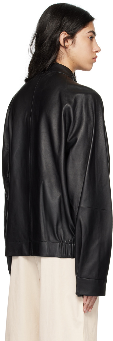 Studio Nicholson Black Quattro Leather Jacket Studio Nicholson