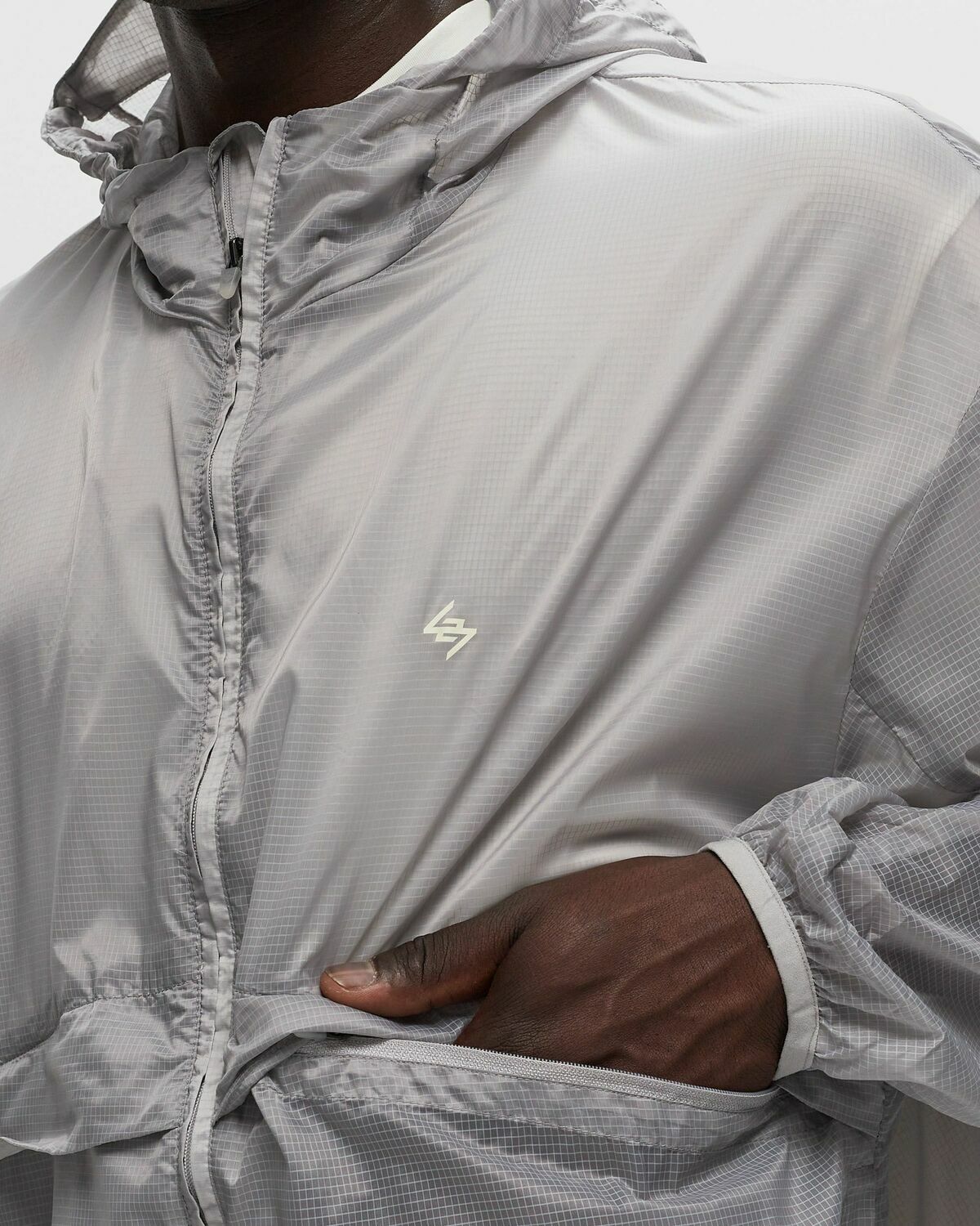 Represent 247 Hooded Training Jacket Silver Windbreaker Represent