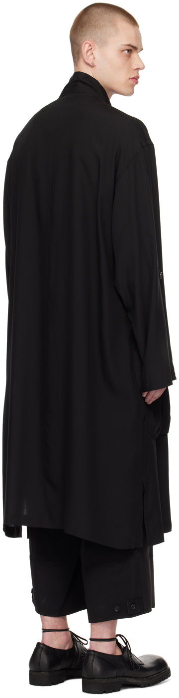 Yohji Yamamoto Black Vented Coat Yohji Yamamoto