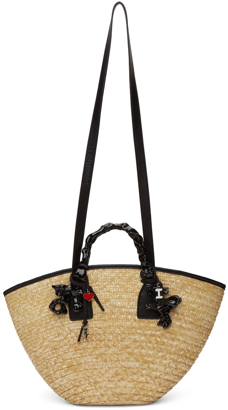 Ottolinger Beige & Black Henri Basket Tote Ottolinger