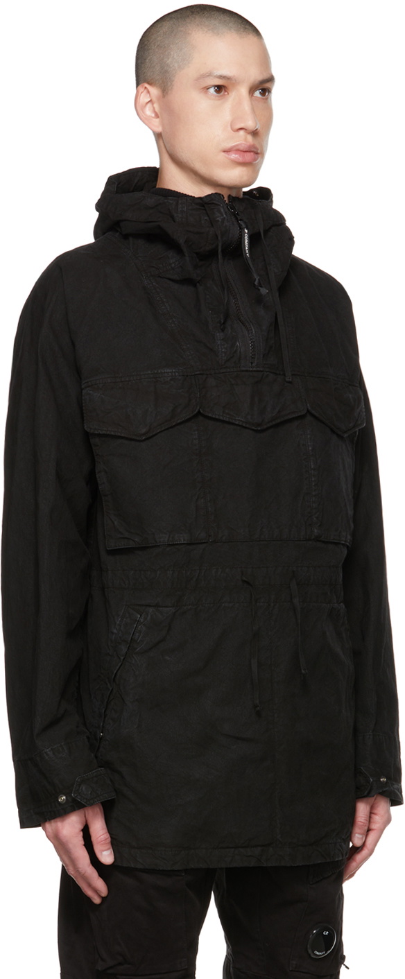 C.P. Company Black Ba-Tic Goggle Anorak Coat C.P. Company