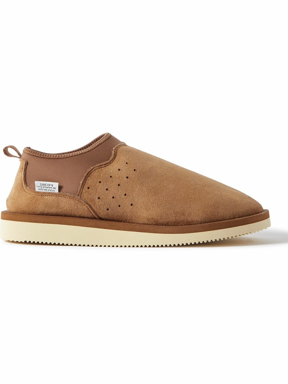 Suicoke - RON-M2ab-MID Shearling-Lined Suede and Jersey Slippers ...