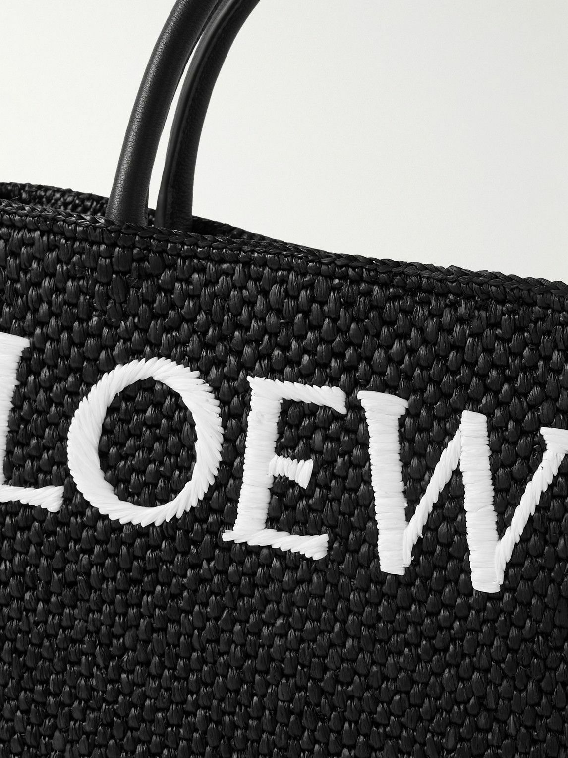 LOEWE - Standard A4 Logo-Embroidered Raffia Tote Bag Loewe