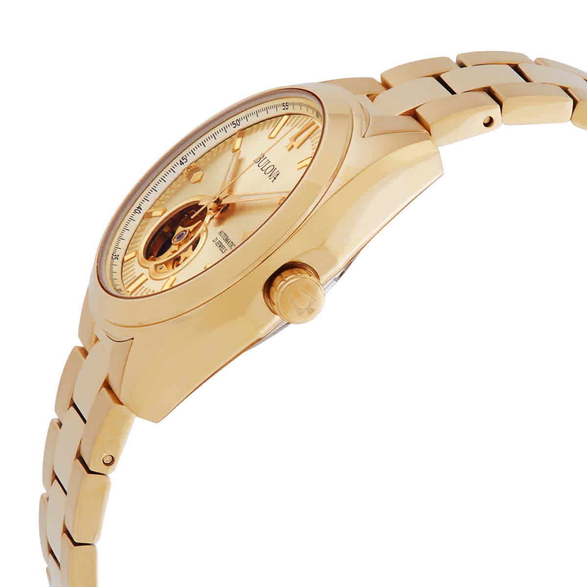 Bulova Surveyor Automatic Champagne Dial Mens Watch 97A182 Bulova