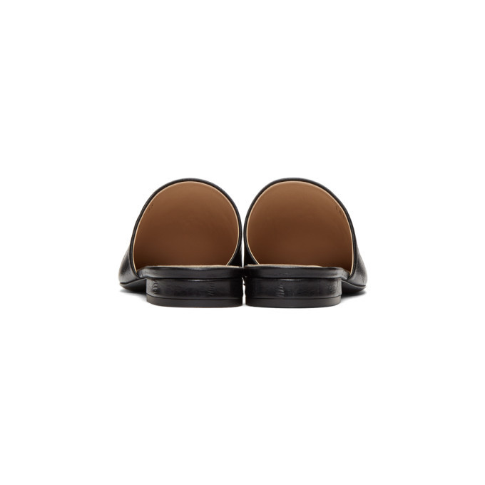 Acne Studios Black Tessey Slippers Acne Studios