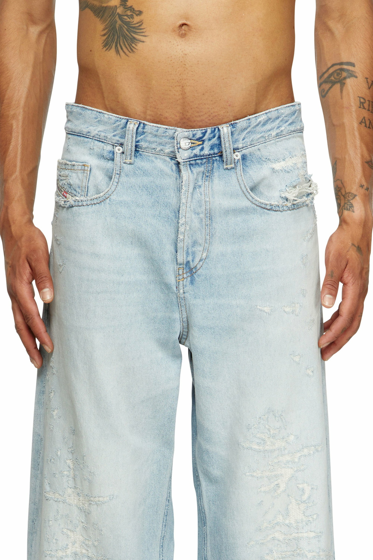 Diesel Relaxed Jeans - 2001 D-Macro - Jeans Mens in Blue Diesel