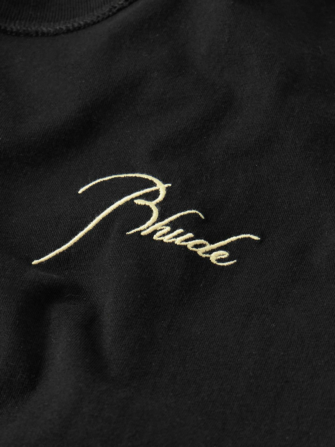Rhude - Logo-Embroidered Cotton-Jersey T-Shirt - Black Rhude