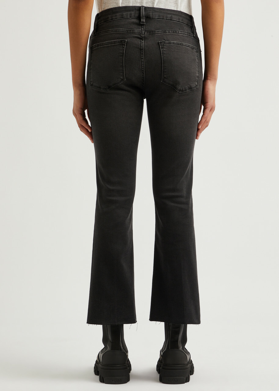 Frame Le Crop Mini Boot Jeans Black Frame Denim