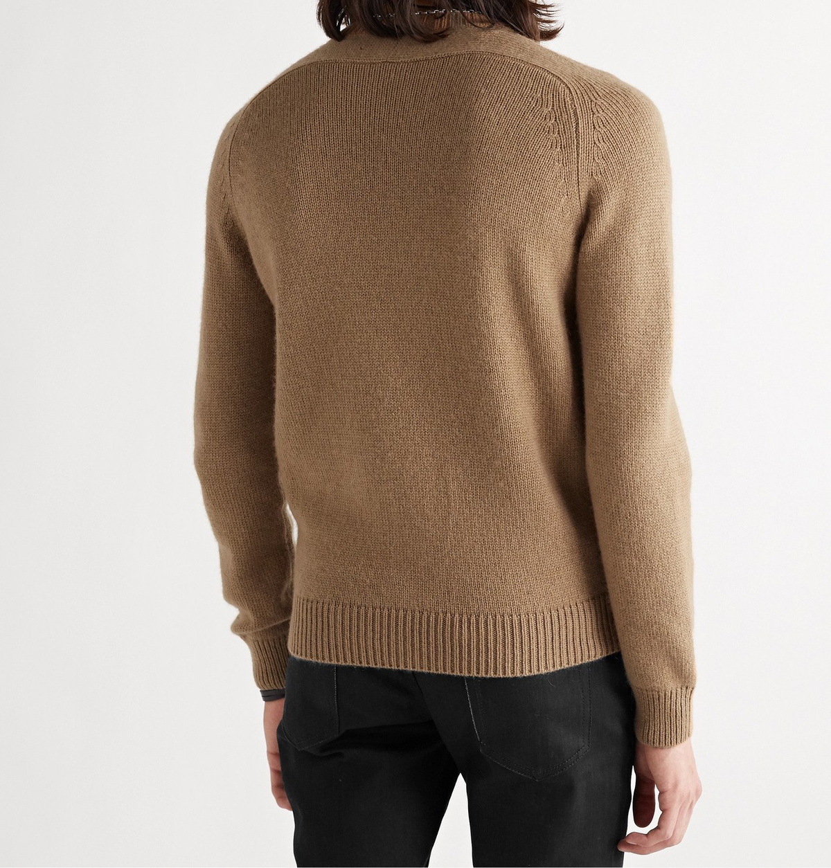 SAINT LAURENT - Camel Hair Sweater - Brown Saint Laurent