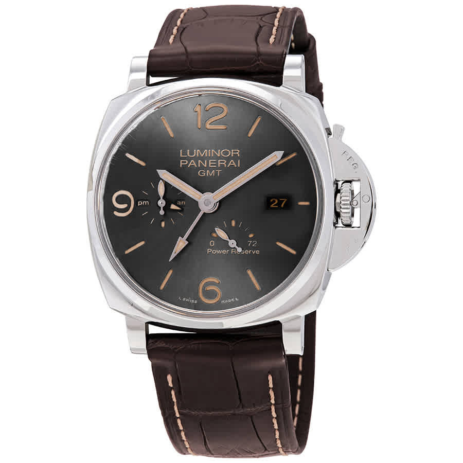Panerai Luminor Due GMT Automatic Anthracite Dial Mens Watch PAM00944 ...