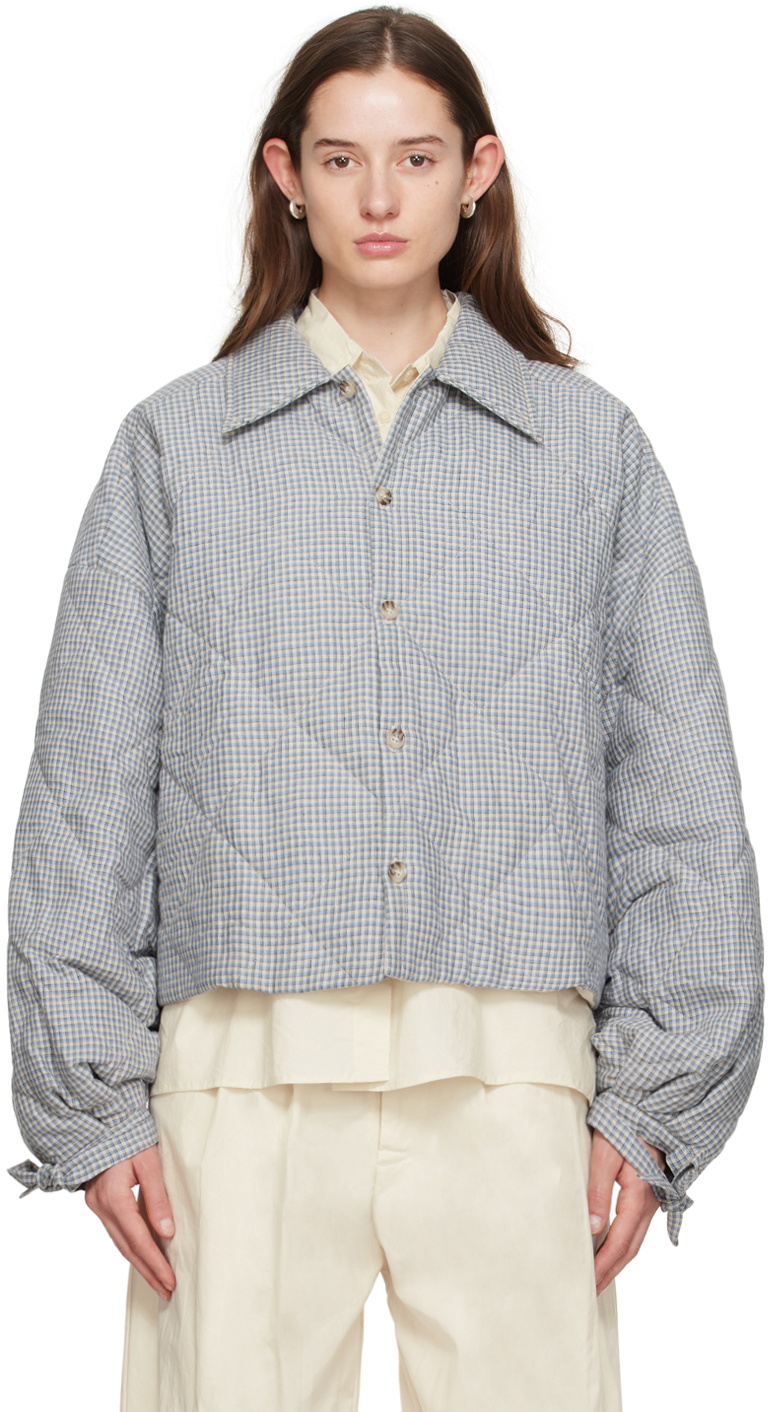 Deiji Studios Green 'The Collared Quilt' Jacket Deiji Studios