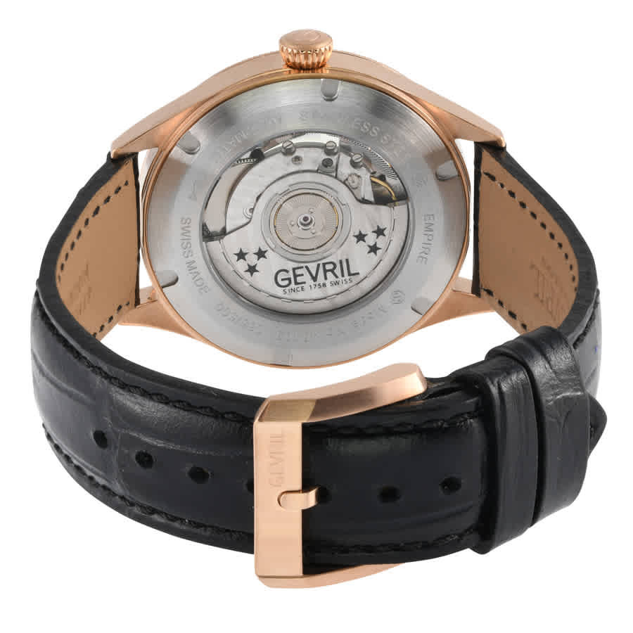 Gevril Empire Automatic Black Dial Mens Watch 48103 Gevril
