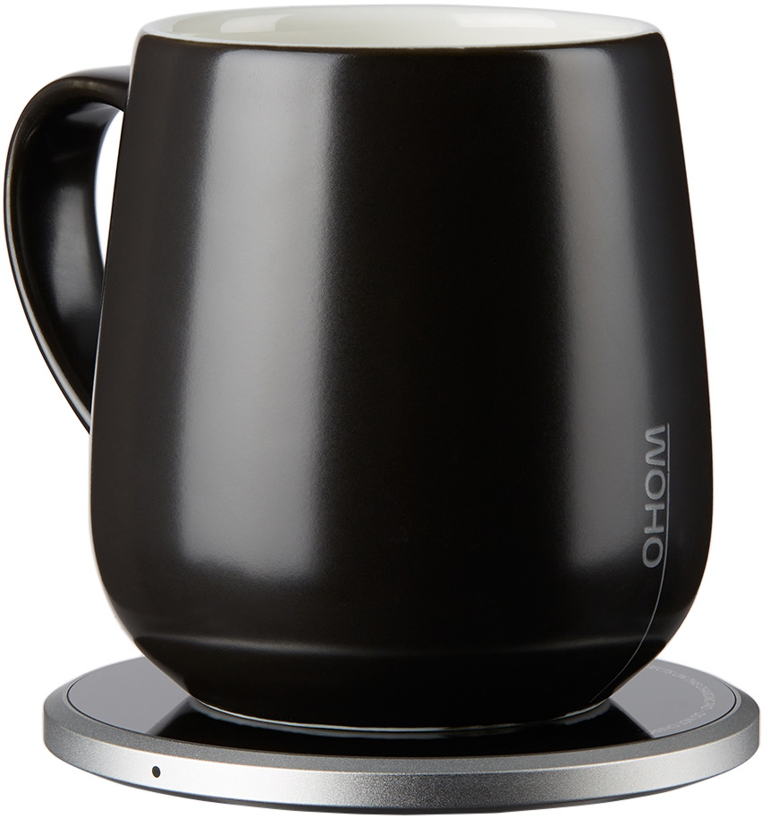 OHOM Black Ui Self-Heating Mug Set, 355 mL