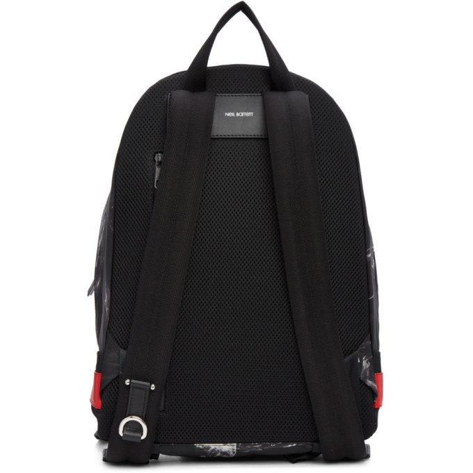 Neil Barrett Black Liquid Ink Backpack Neil Barrett