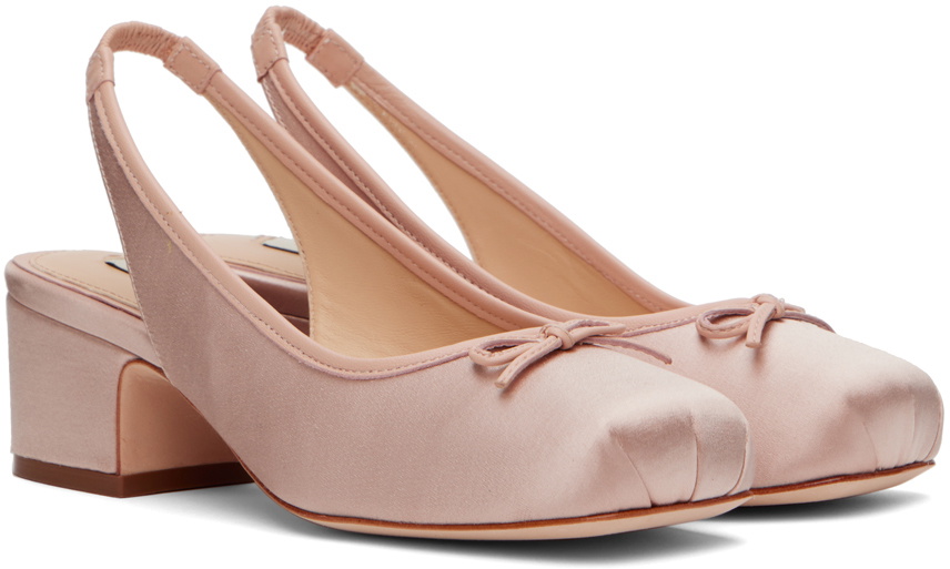 Sandy Liang SSENSE Exclusive Pink Slingback 45 Heels Sandy Liang