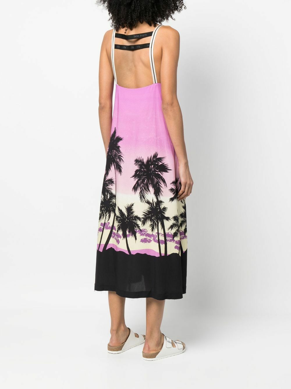 PALM ANGELS - Sunset Print Midi Dress Palm Angels