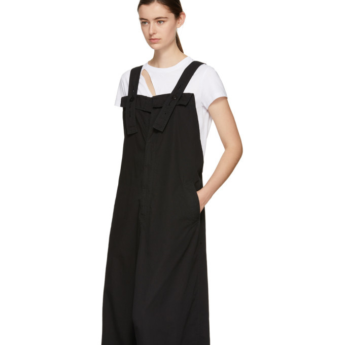 Ys Black Half Fold Overalls Ys