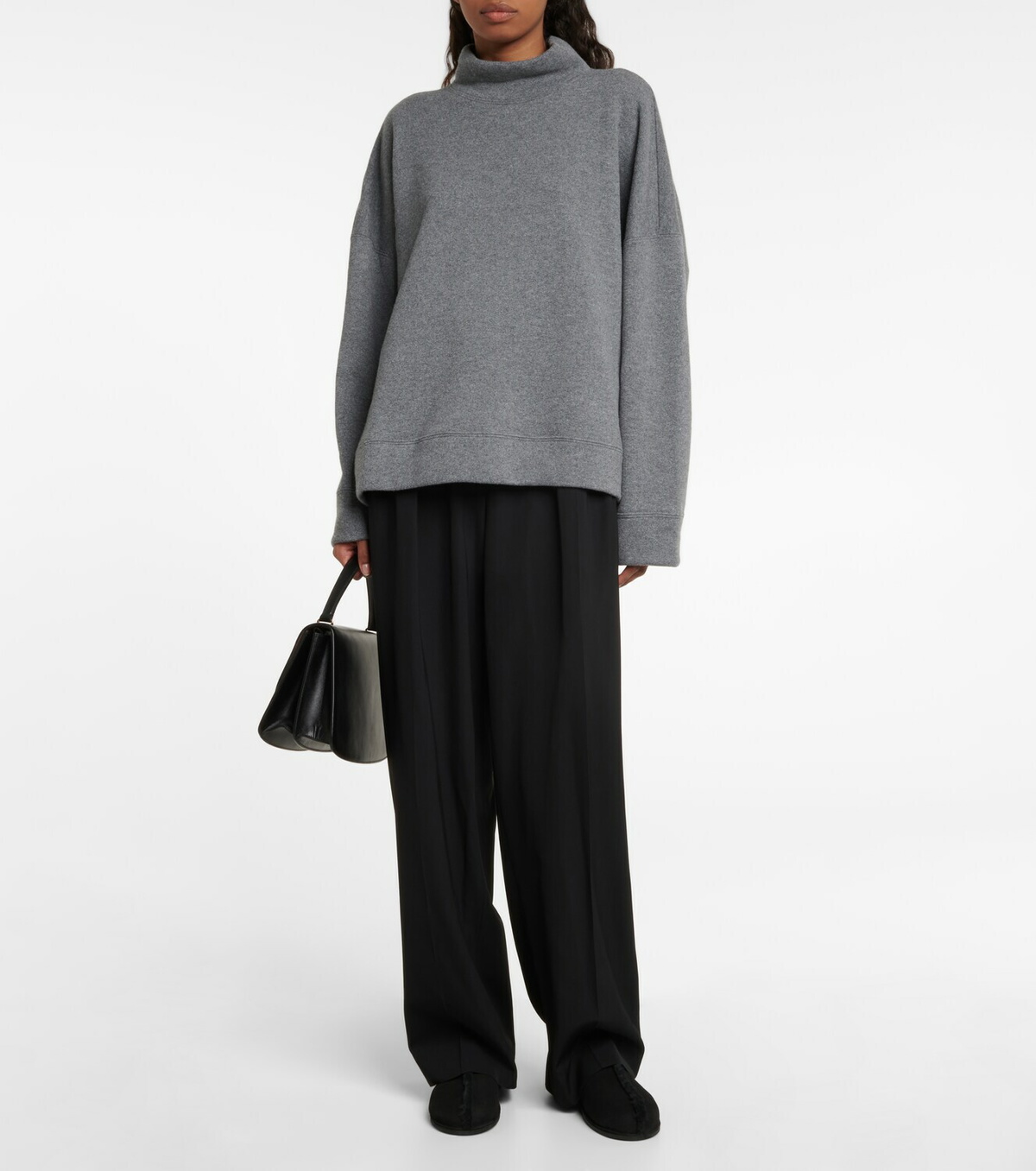 The Row - Ravy suede and shearling flats The Row